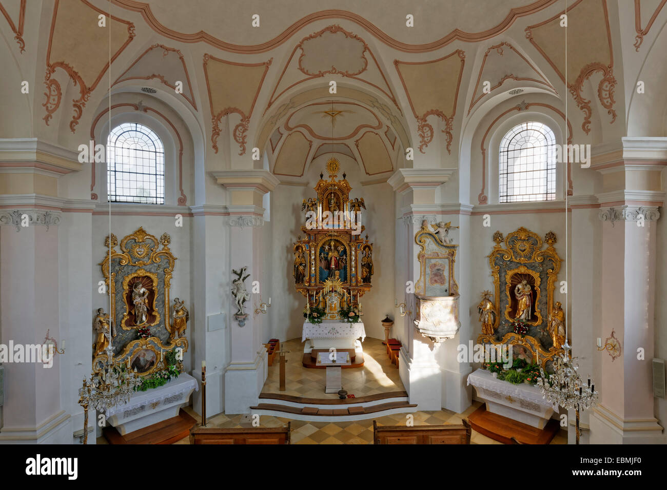 Parish church of St. Rupert, Söllhuben, Riedering, Chiemgau, Upper ...