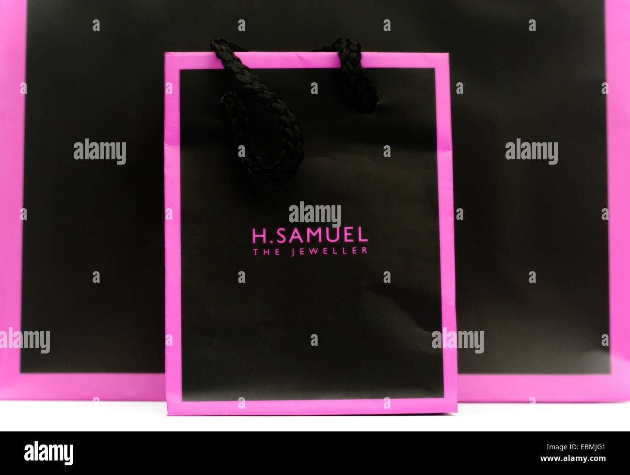 H Samuel gift bags England UK Stock Photo - Alamy