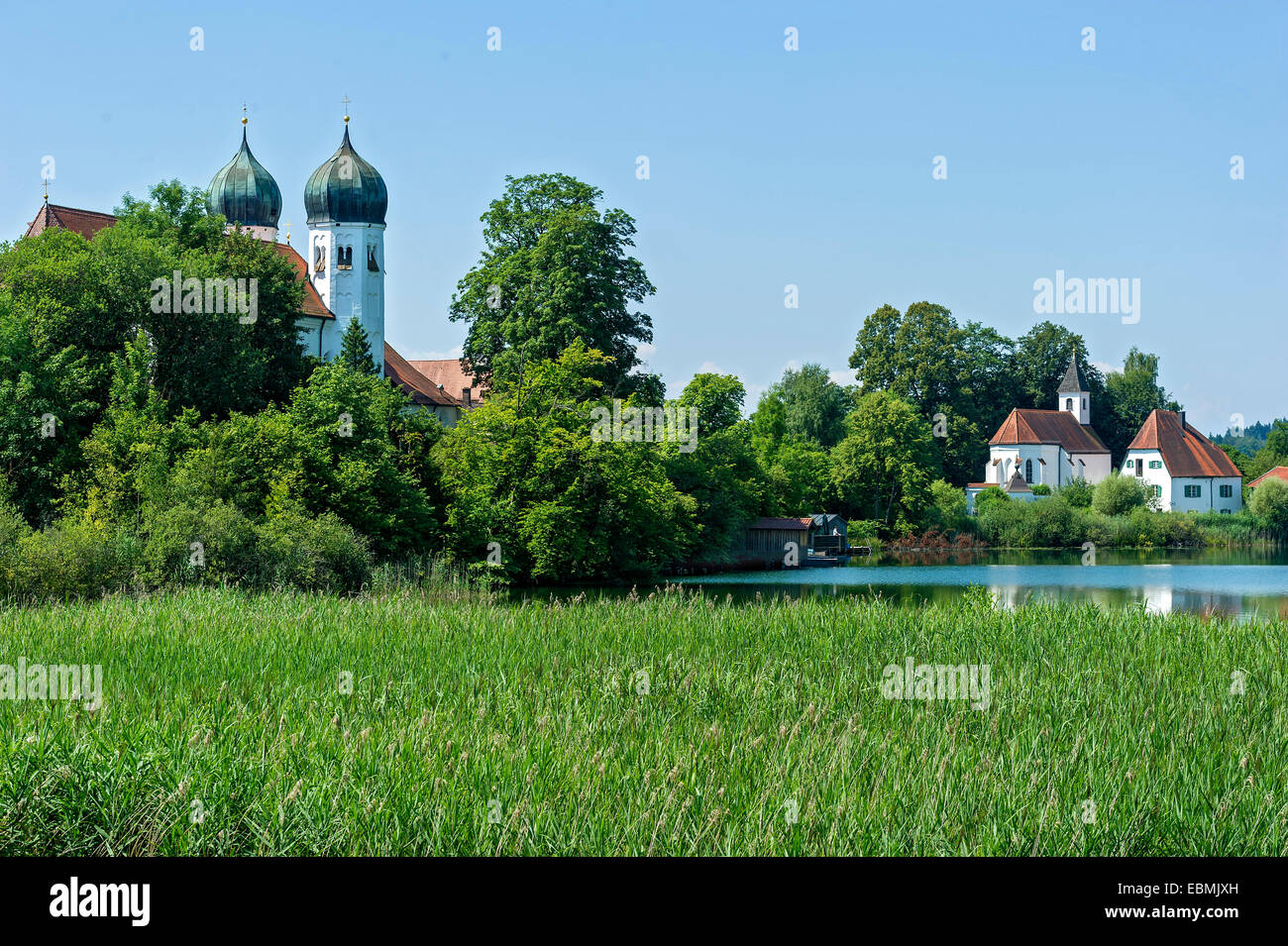 Abbey of seeon at the lake klostersee hi-res stock photography and ...