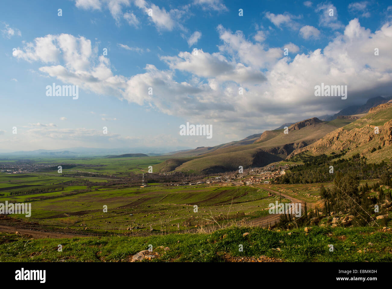 View of Ahmed Awa and the surrounding landscape, Ahmed Awa, Iraqi ...
