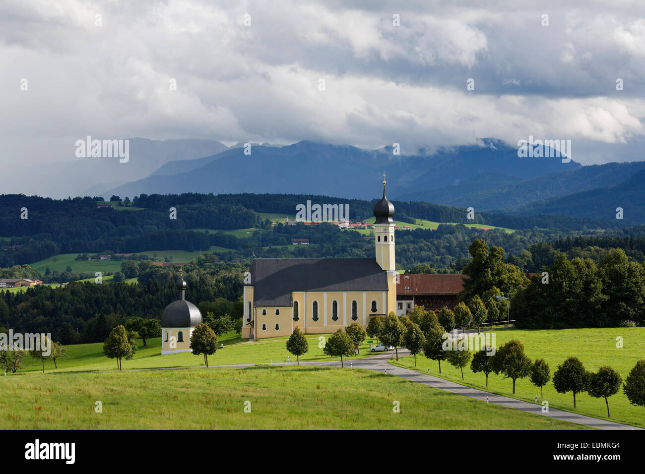 Pilgrimage church of St. Marinus and Anian in Wilparting, Irschenberg ...