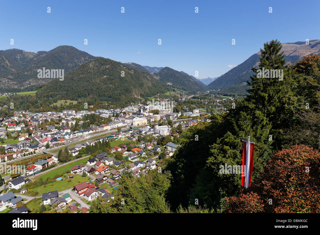 View from the Siriuskogel, Bad Ischl, Salzkammergut, Upper Austria ...