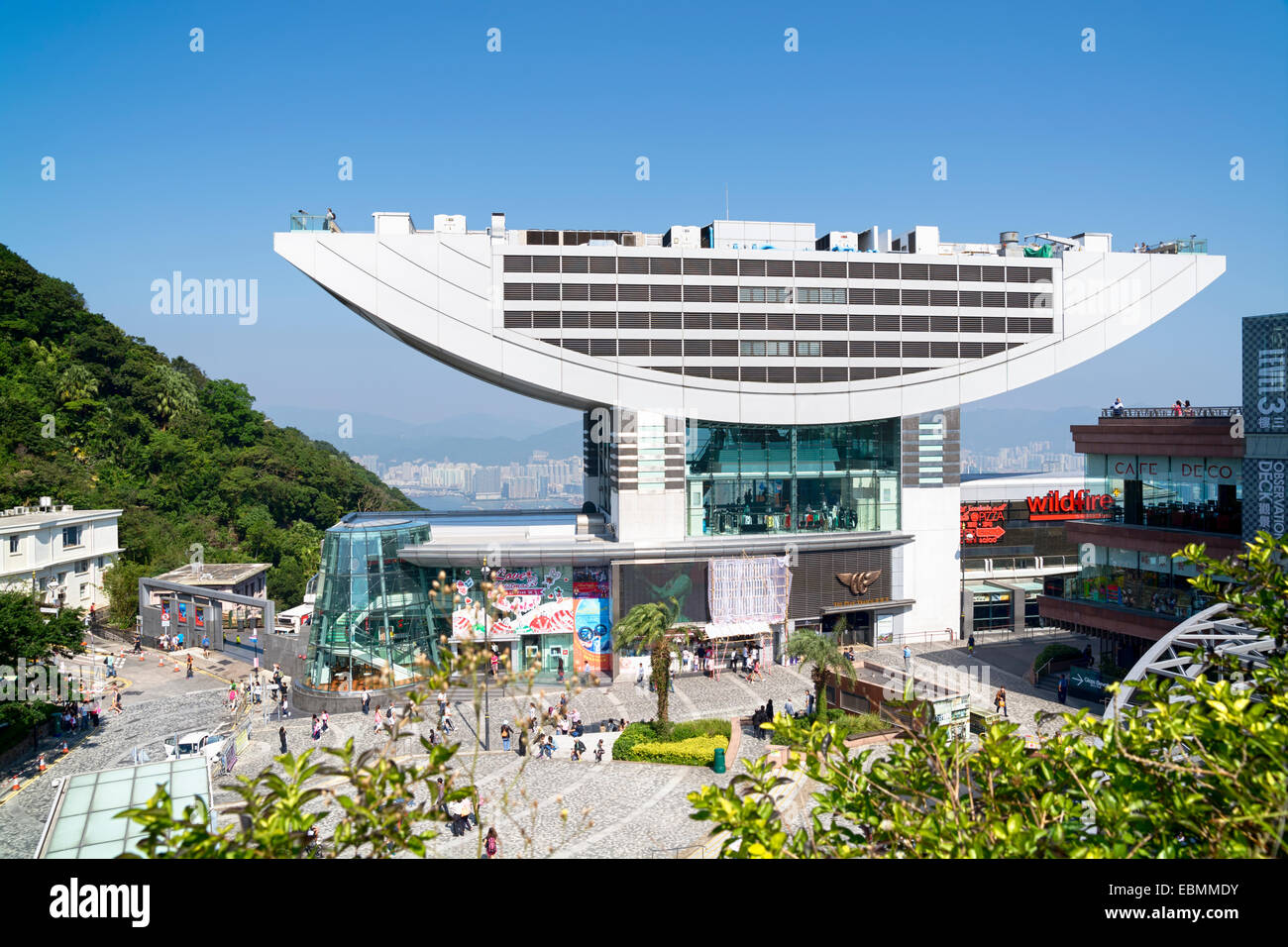 Hong Kong, Hong Kong SAR -November 15, 2014:The Peak Tower in Hong Kong ...