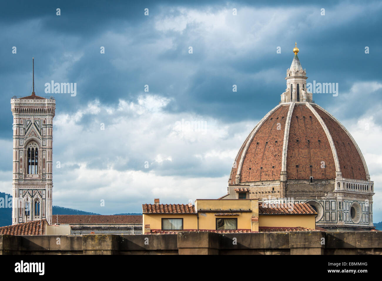 Giotto's Bell Tower and Brunelleschi's Dome of the Basilica Santa Maria ...