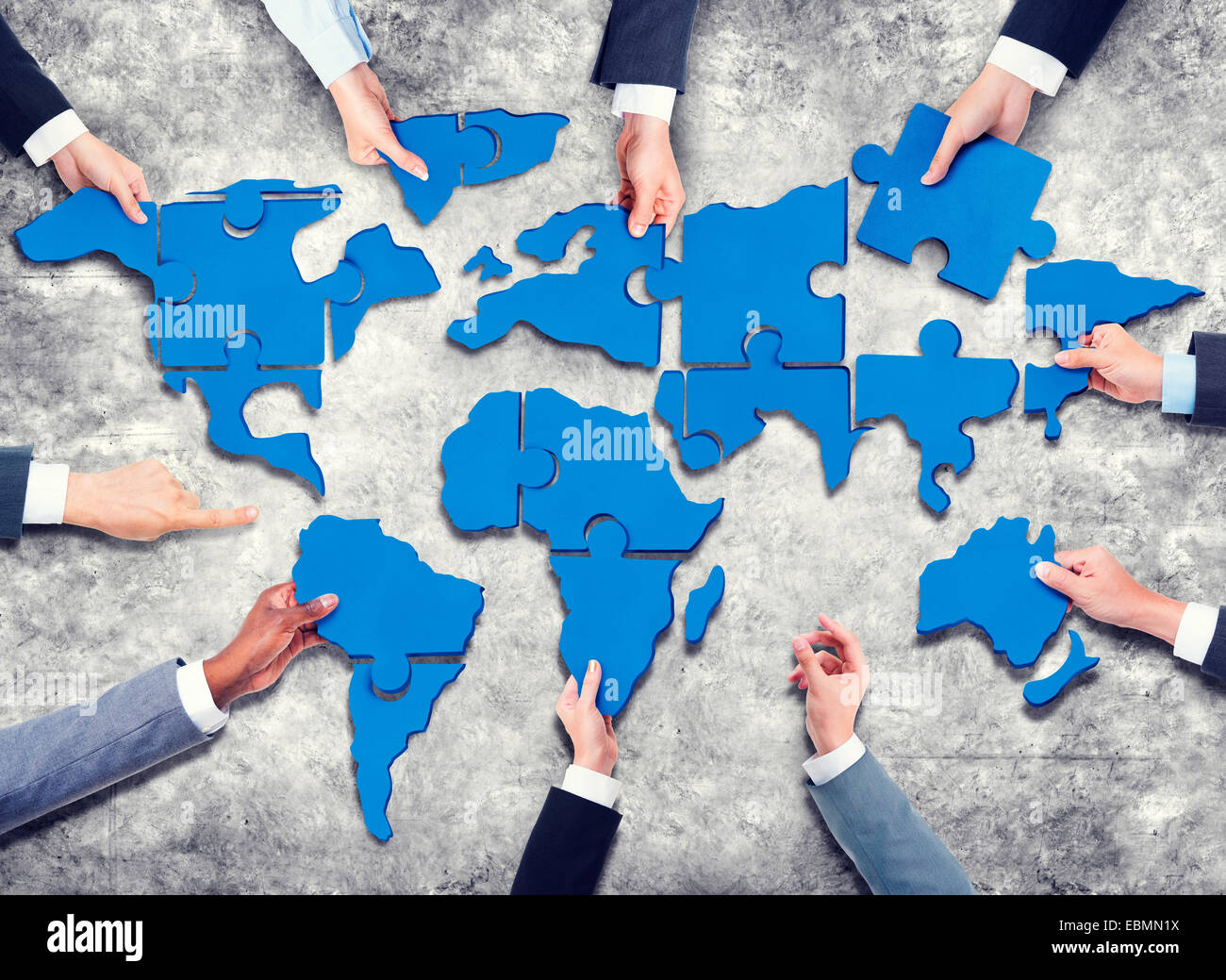 Jigsaw puzzle world map hi-res stock photography and images - Alamy