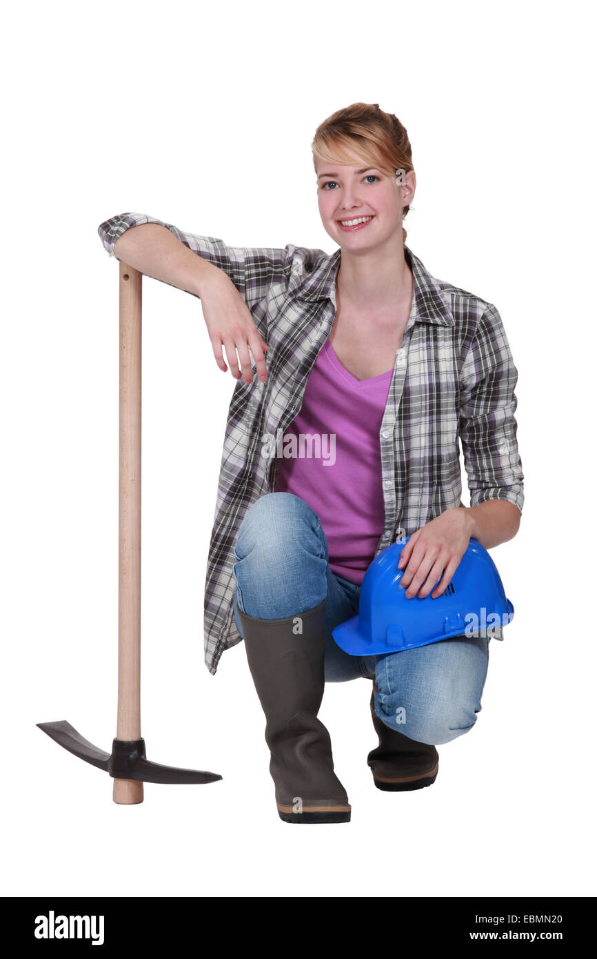 Pickaxe woman hi-res stock photography and images - Alamy