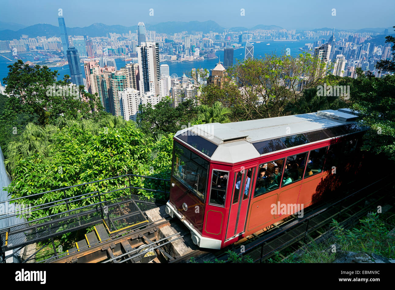 Peak hong kong train tram hi-res stock photography and images - Alamy