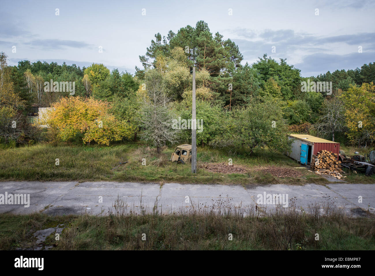 Chernobyl-2 military base next to Duga-3 Soviet radar in Chernobyl ...