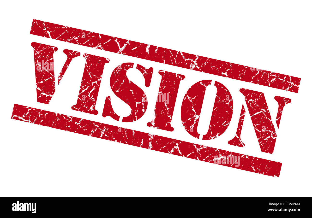 vision red square grunge textured isolated stamp Stock Photo - Alamy