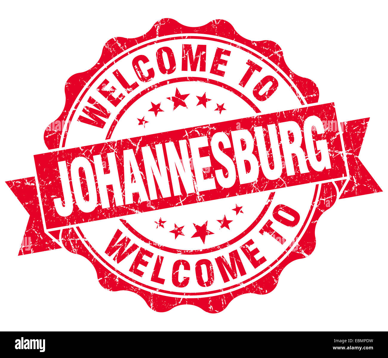 welcome to Johannesburg red vintage isolated seal Stock Photo - Alamy