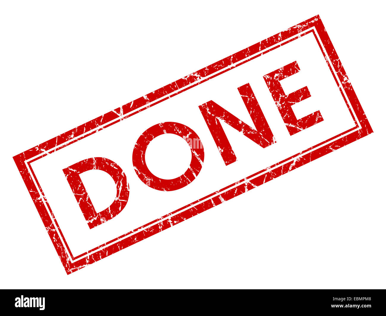 Done red square grungy stamp isolated on white background Stock Photo ...