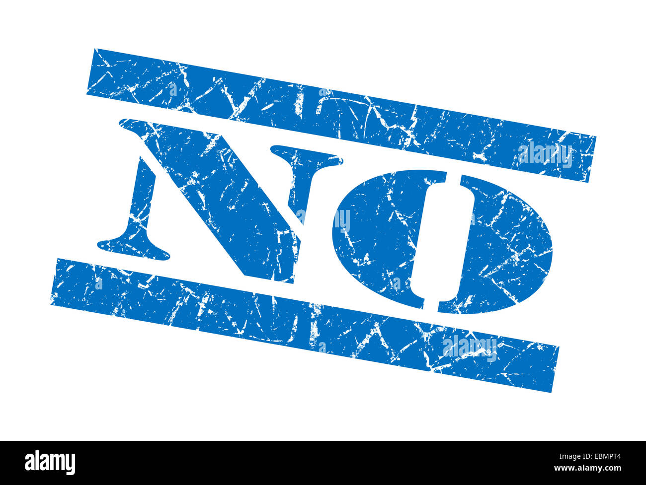 No blue grunge stamp Stock Photo - Alamy