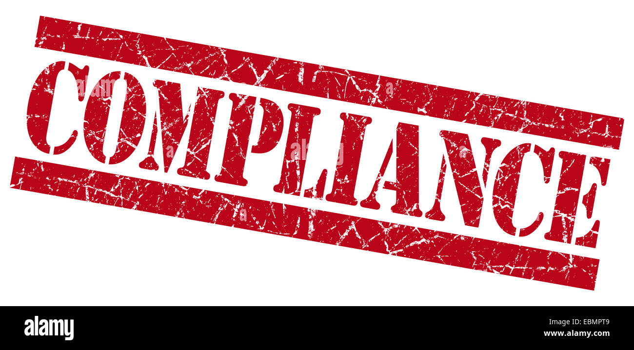 Compliance grunge red stamp Stock Photo - Alamy