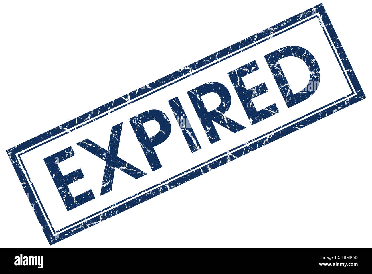 expired blue square stamp Stock Photo - Alamy
