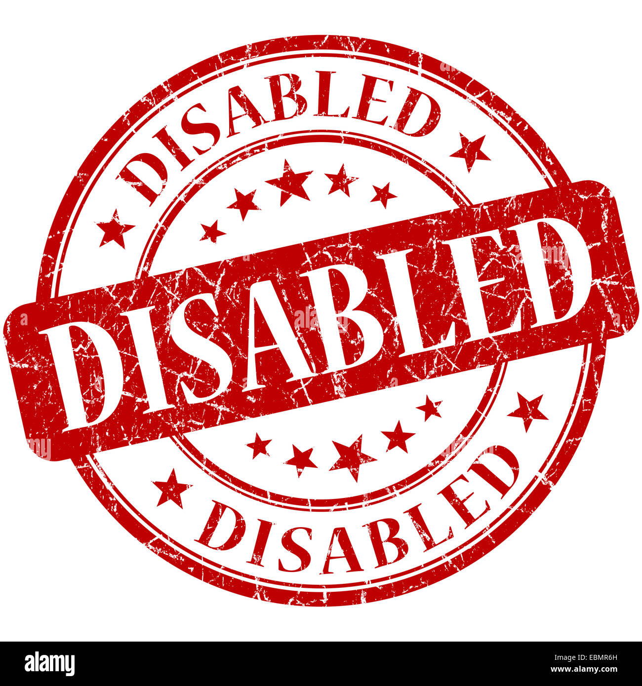 Disabled Red stamp Stock Photo - Alamy
