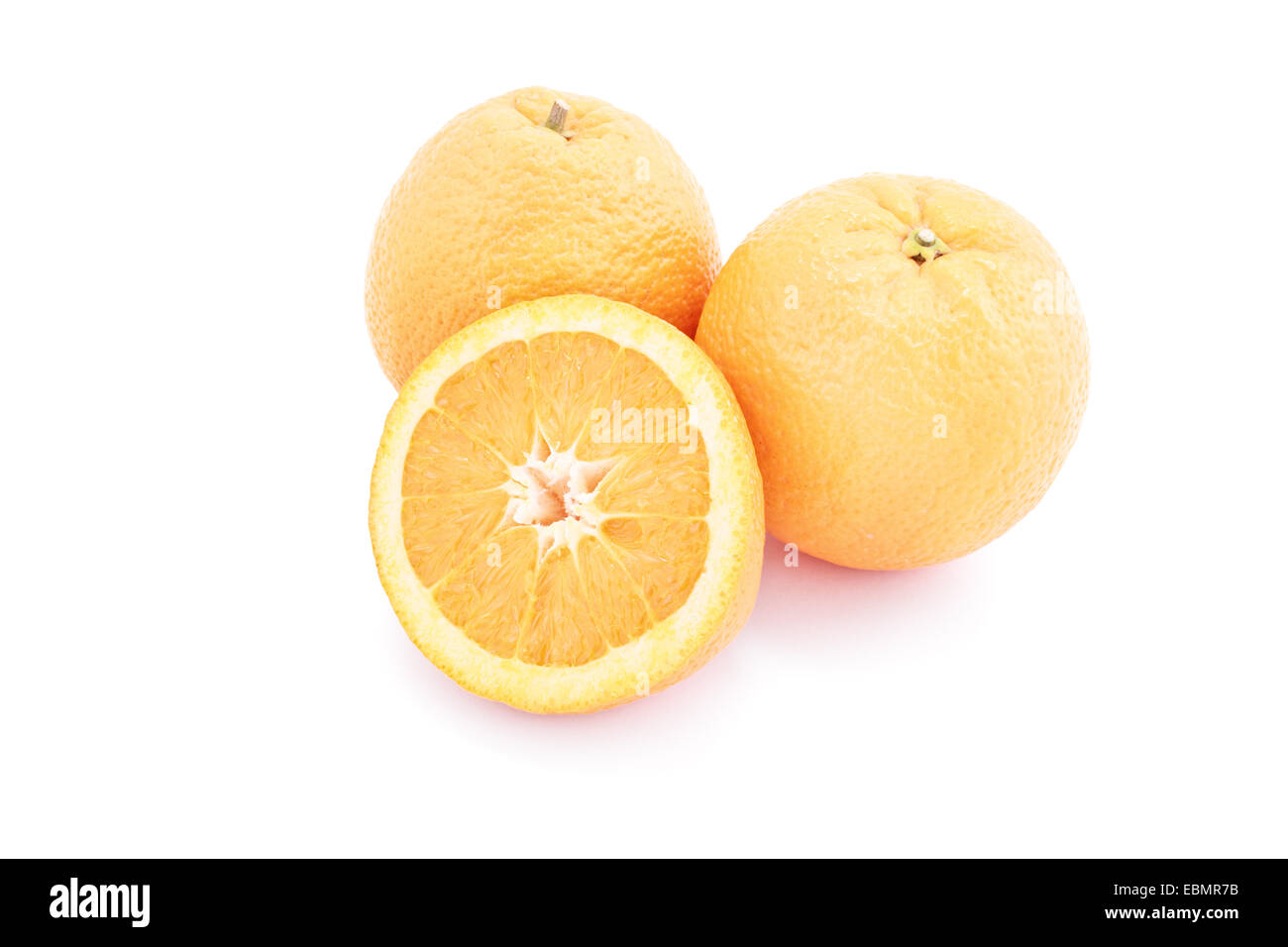 Several oranges isolated on white background Stock Photo - Alamy