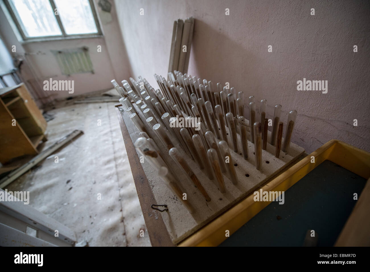 inside the high school in Chernobyl-2 military base next to Duga-3 ...