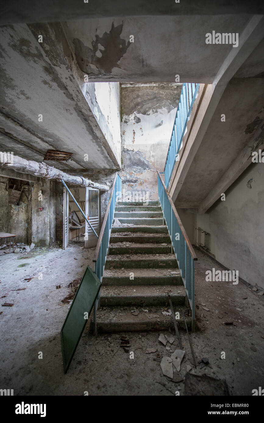 inside the high school in Chernobyl-2 military base next to Duga-3 ...