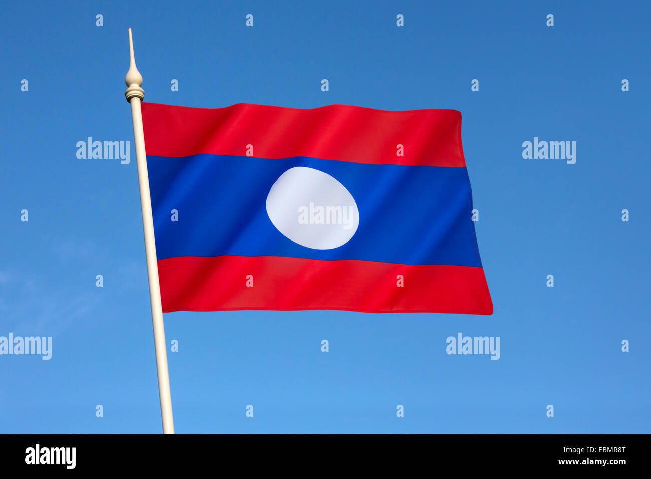Flag of The Peoples Republic of Laos Stock Photo - Alamy