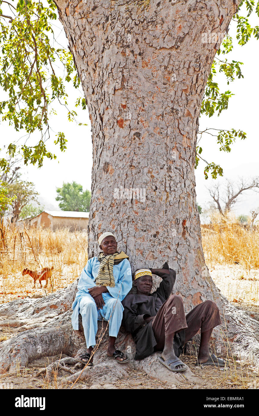 Two men sitting under tree hi-res stock photography and images - Alamy