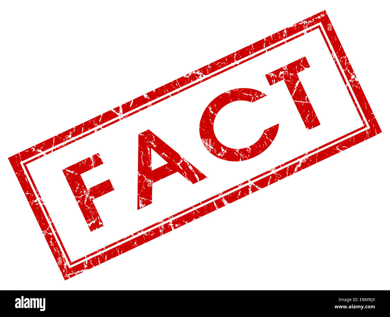 fact red square stamp isolated on white background Stock Photo - Alamy