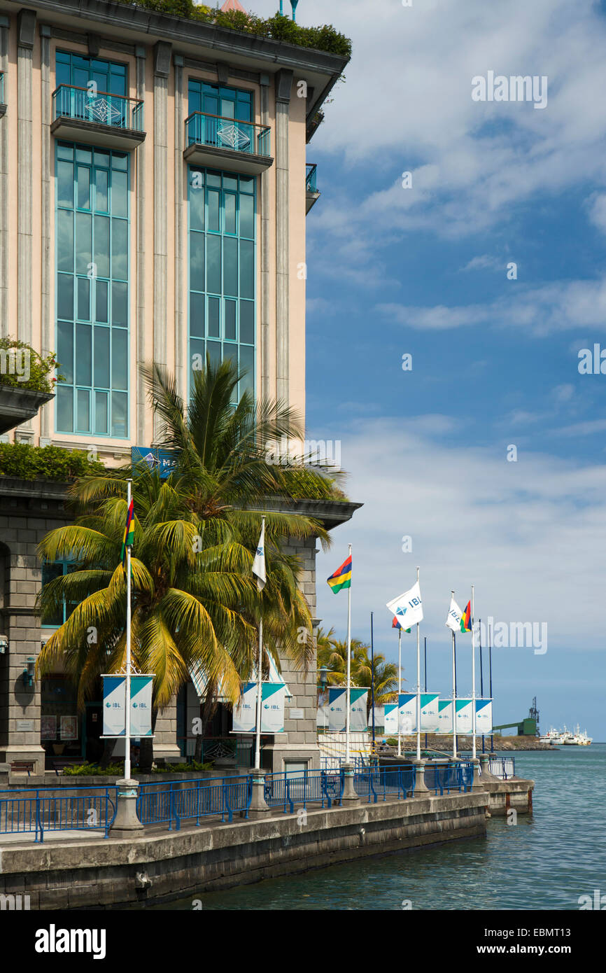 Mauritius, Port Louis, Caudon Waterfront, IBL office building Stock ...