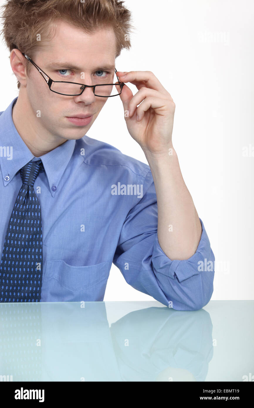 Middle manager staring Stock Photo - Alamy