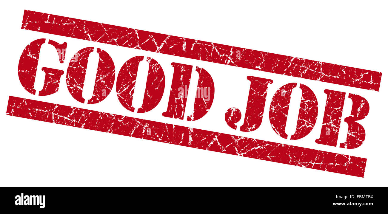 Good job red grunge stamp Stock Photo - Alamy