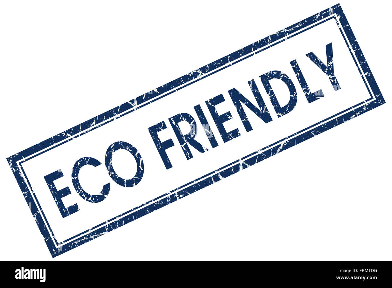 eco friendly blue square stamp Stock Photo - Alamy