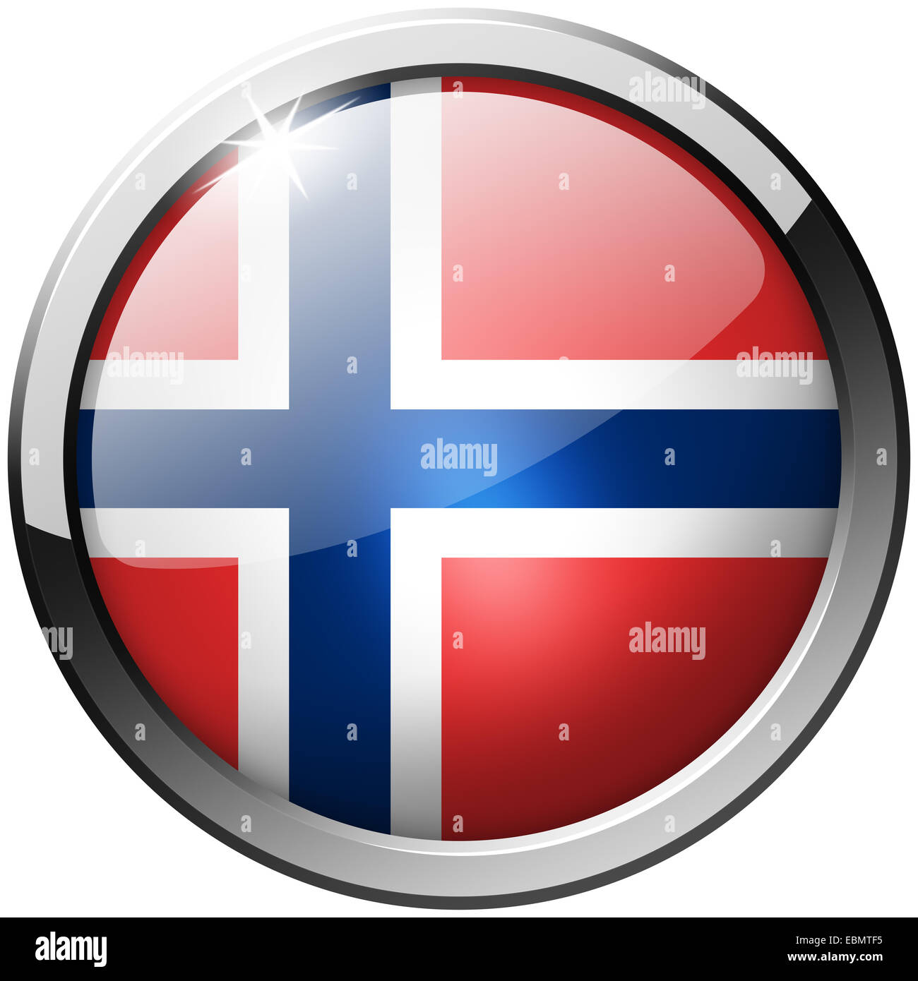 Norway Round Metal Glass Button Stock Photo - Alamy