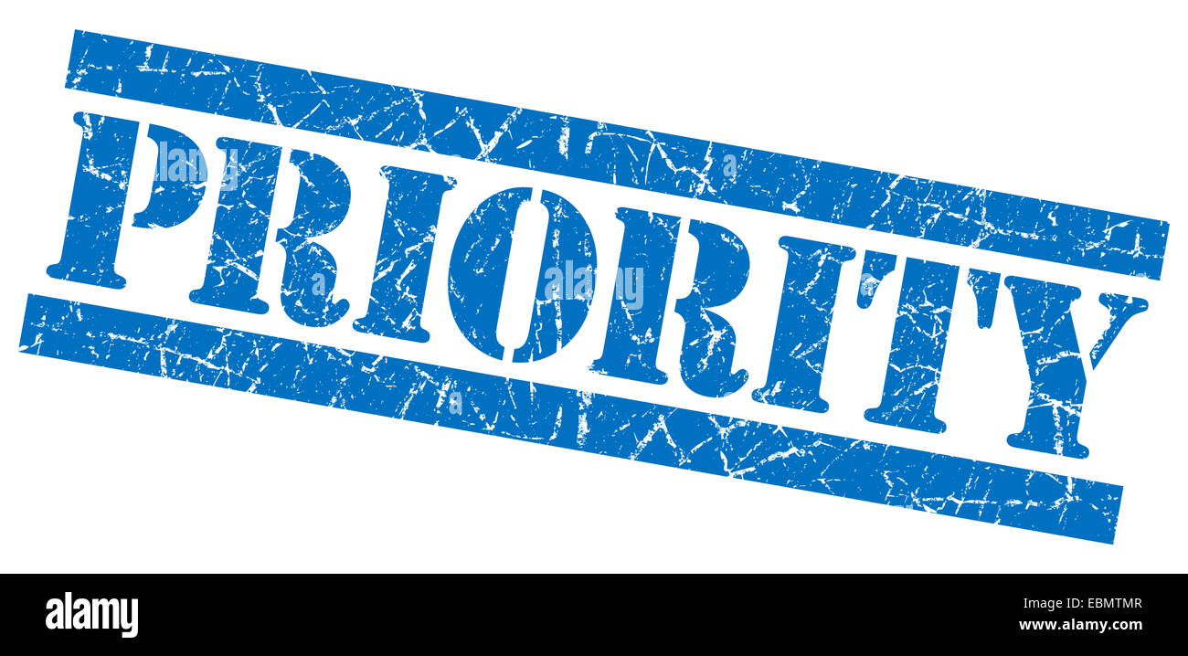 Priority grunge blue stamp Stock Photo - Alamy