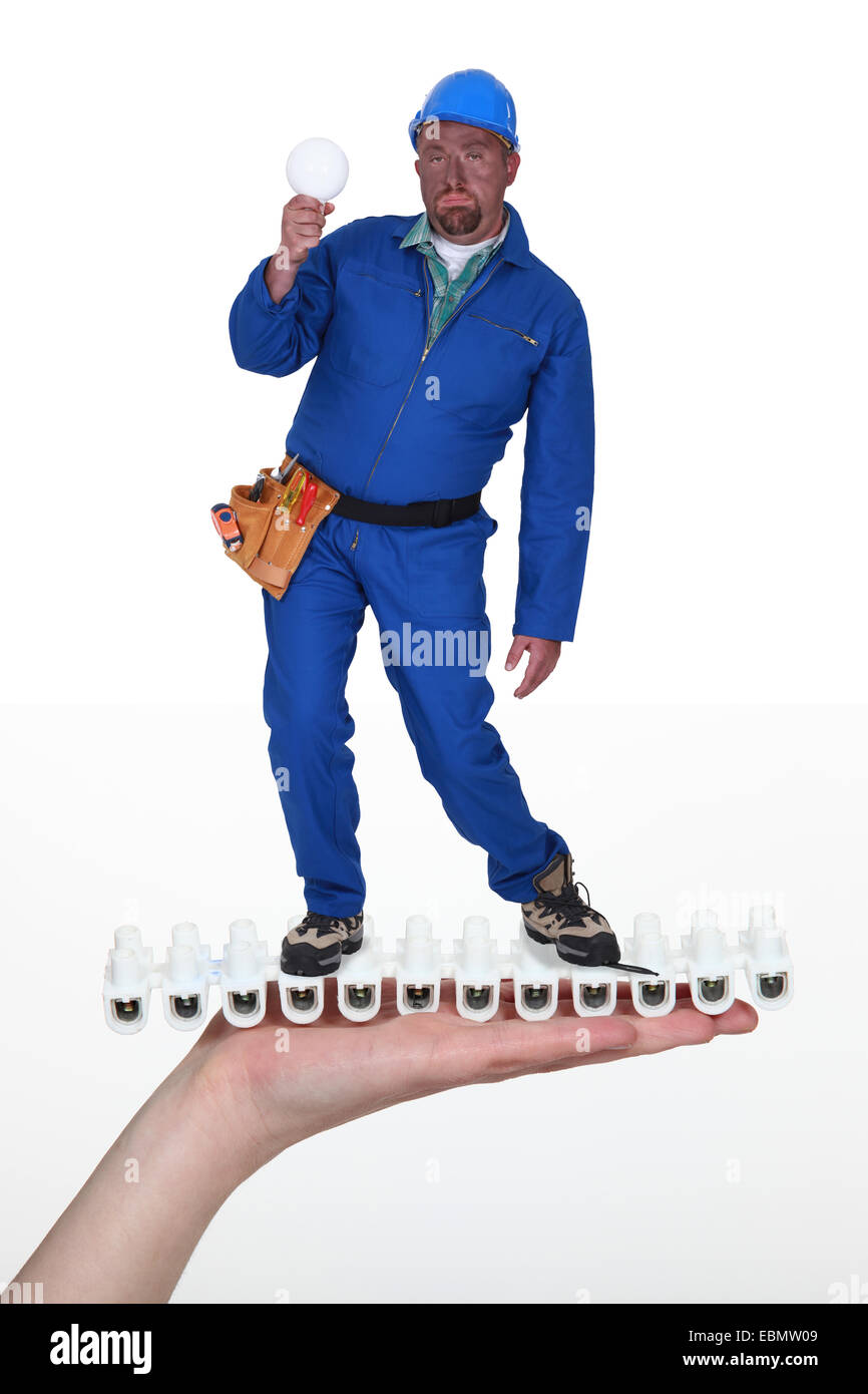 Shocked electrician hi-res stock photography and images - Alamy