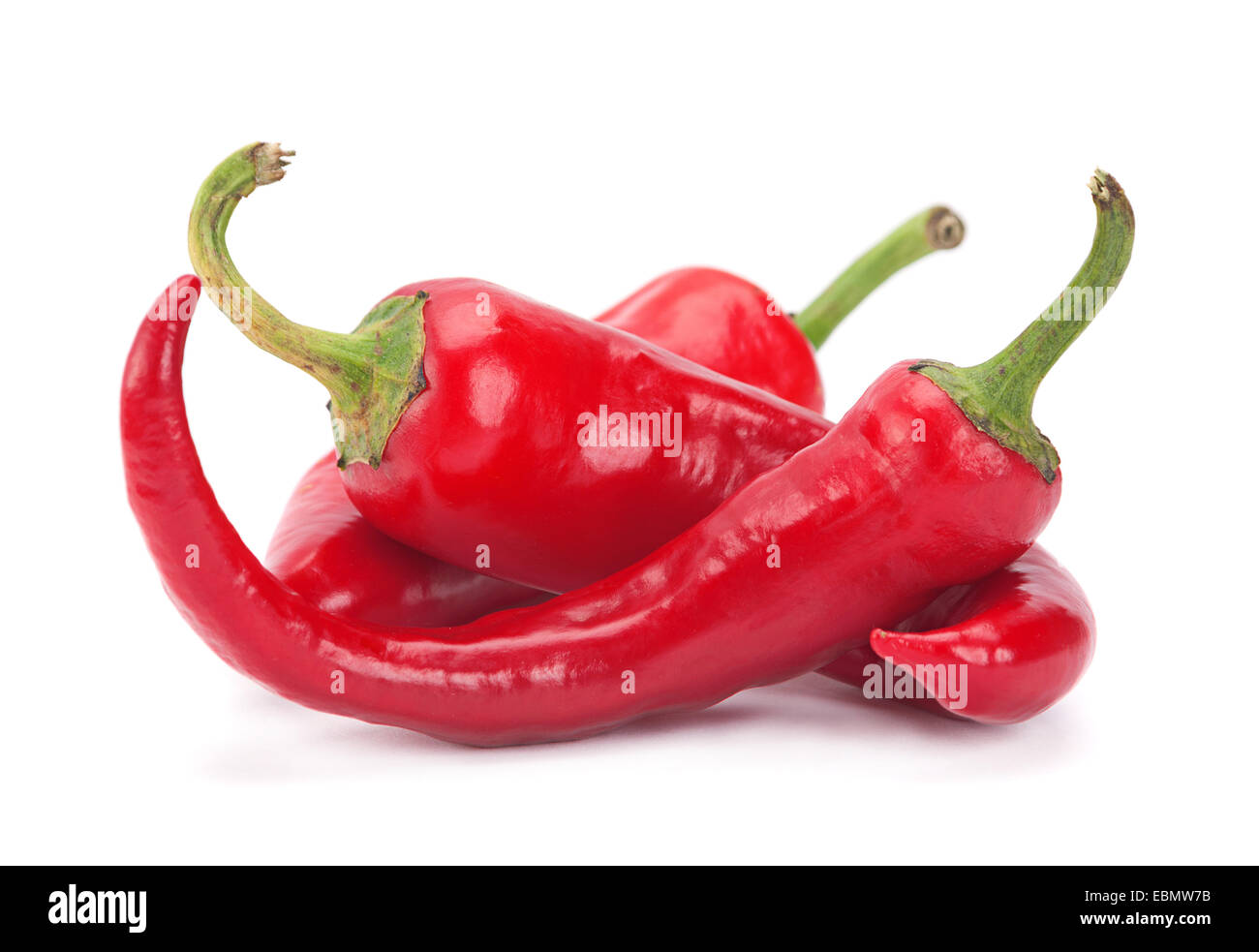 Red chilli pepper closeup isolated on white Stock Photo - Alamy