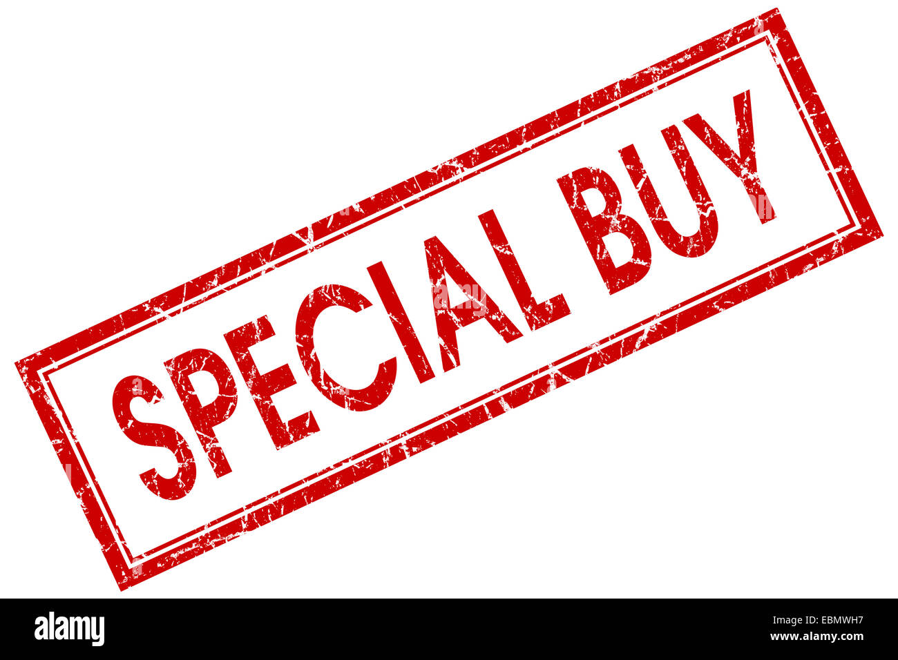 Special buy red square grungy stamp isolated on white background Stock ...