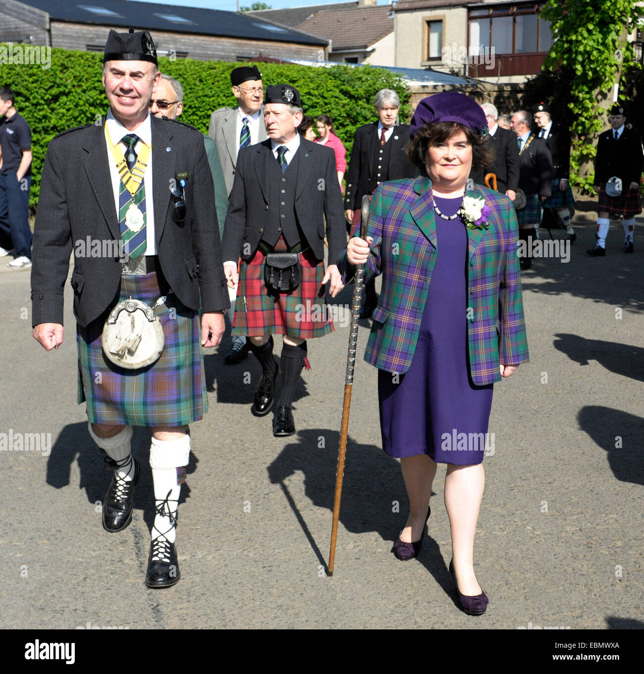 Susan Boyle is Chieftain of West Lothian Highland Games 2014. She led ...