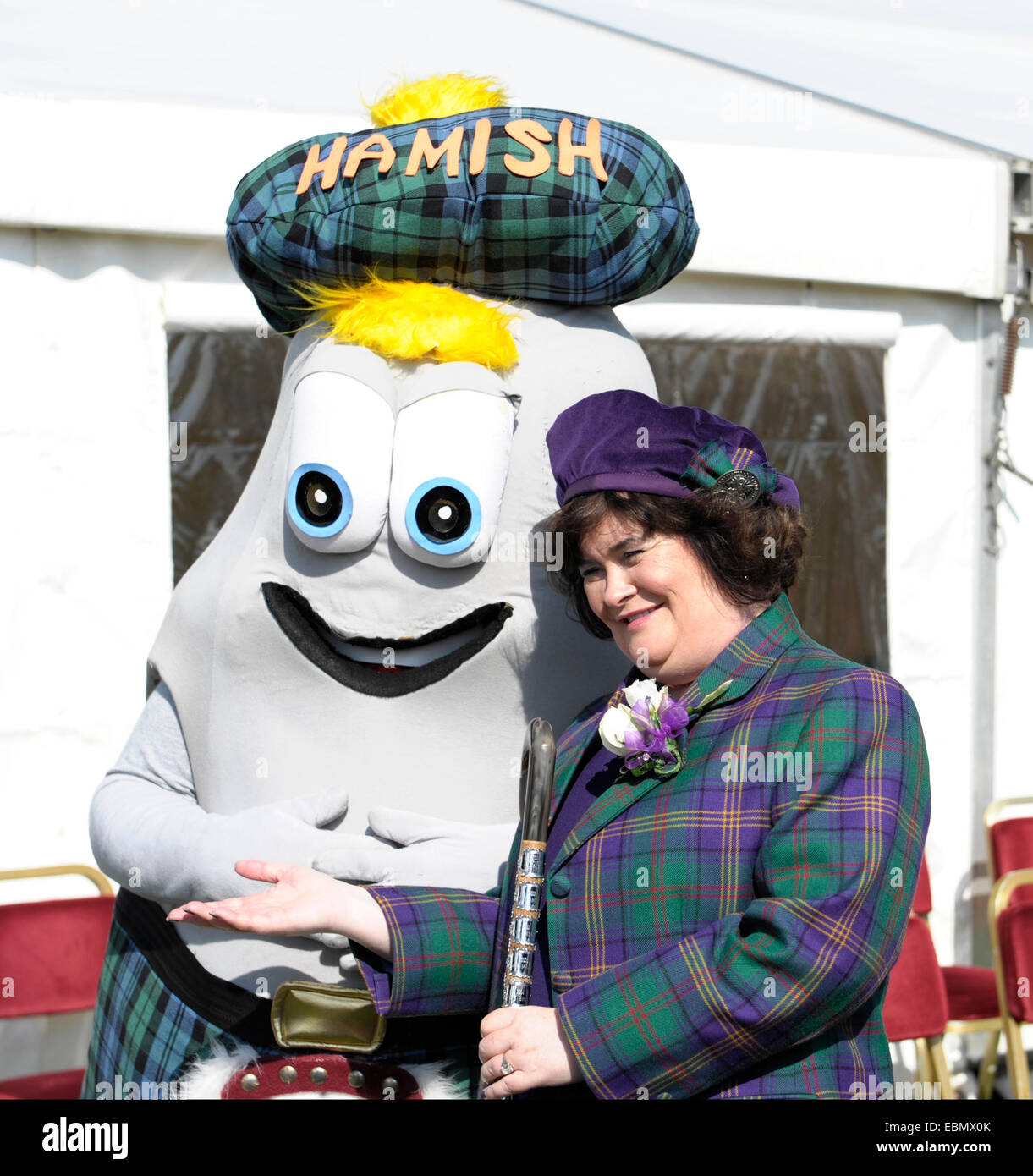 Susan Boyle is Chieftain of West Lothian Highland Games 2014. She led ...