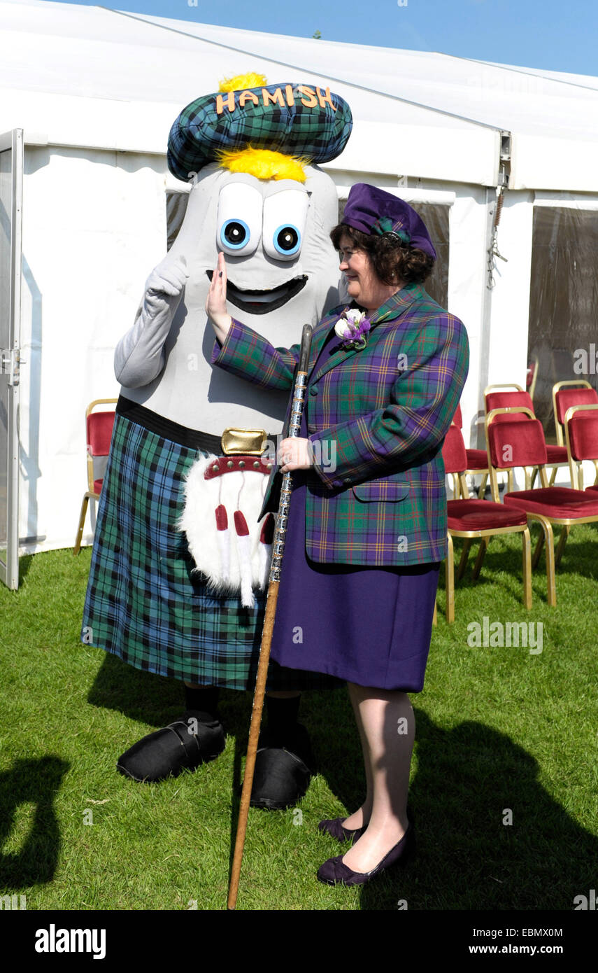 Susan Boyle is Chieftain of West Lothian Highland Games 2014. She led ...