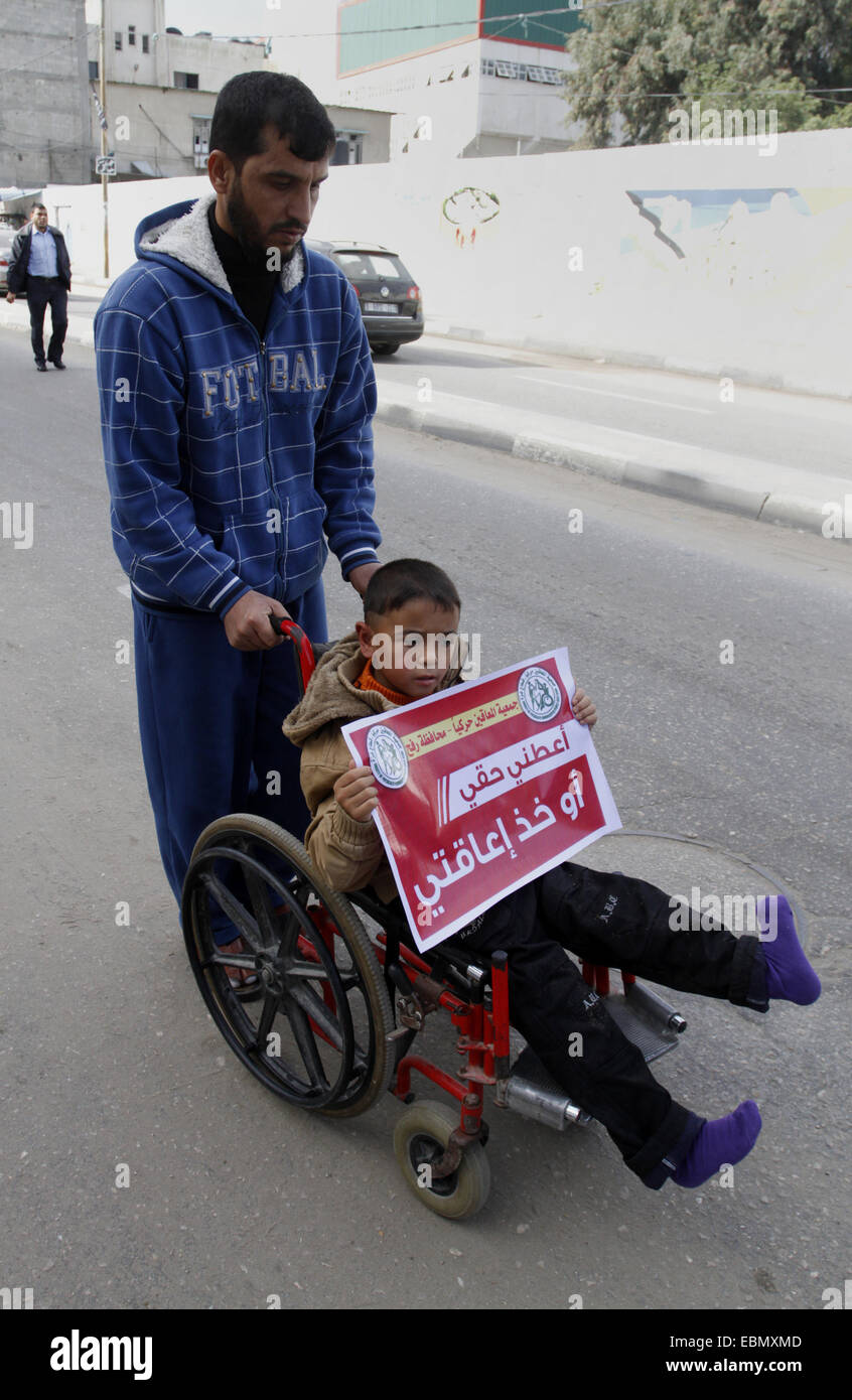 Rafah, Gaza Strip, Palestinian Territory. 3rd Dec, 2014. A Palestinian ...