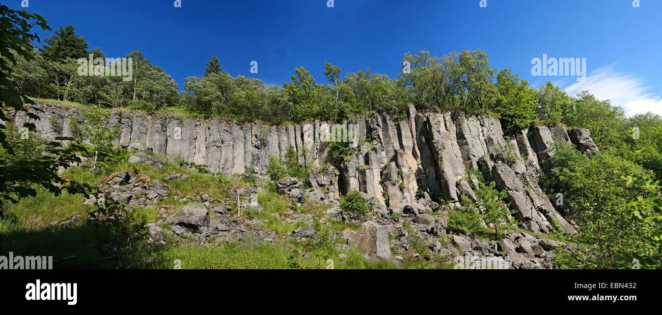 Columnar basalt at the Poehlberg, Germany, Saxony, Poehlberg, Annaberg ...