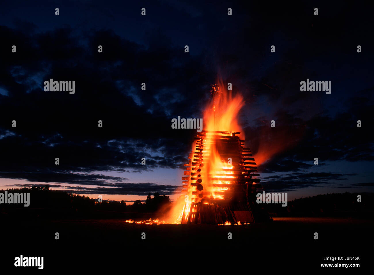 Midsummer festival, Germany, Bavaria, Osterseen, Iffeldorf Stock Photo ...