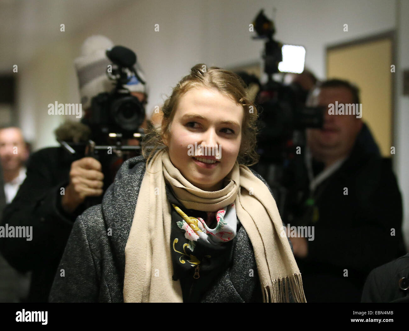 Cologne, Germany. 03rd Dec, 2014. Josephine Witt arrives in the ...