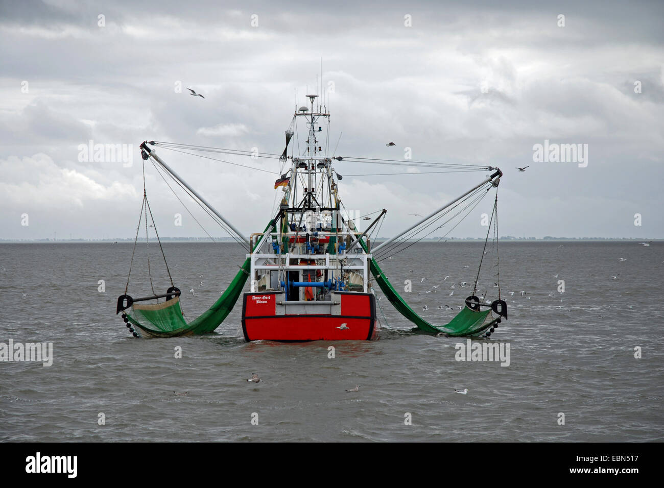 Crab-cutters at the North sea, Germany Stock Photo - Alamy