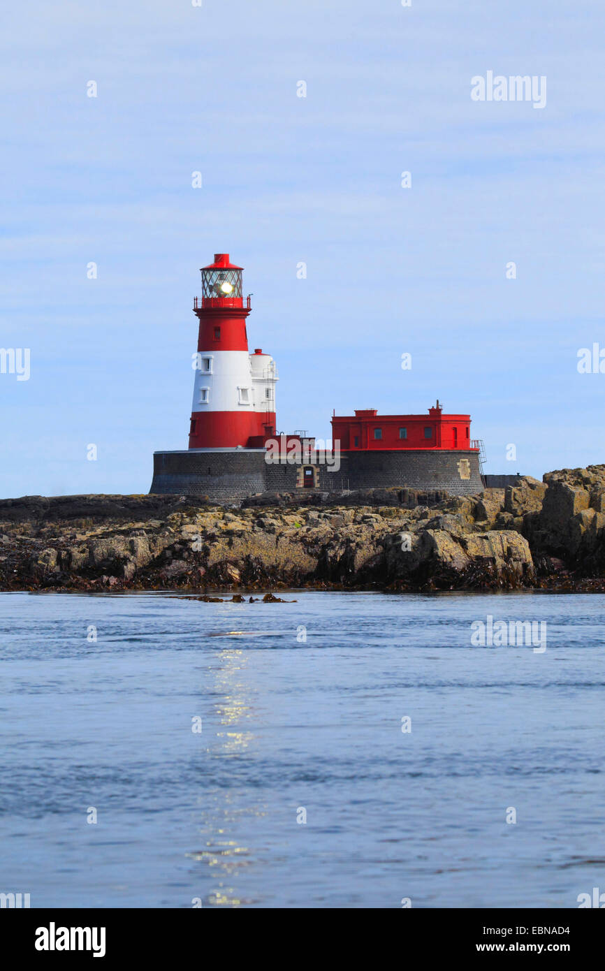 Longstone Rock lighthouse, United Kingdom, England, Farne Islands Stock ...