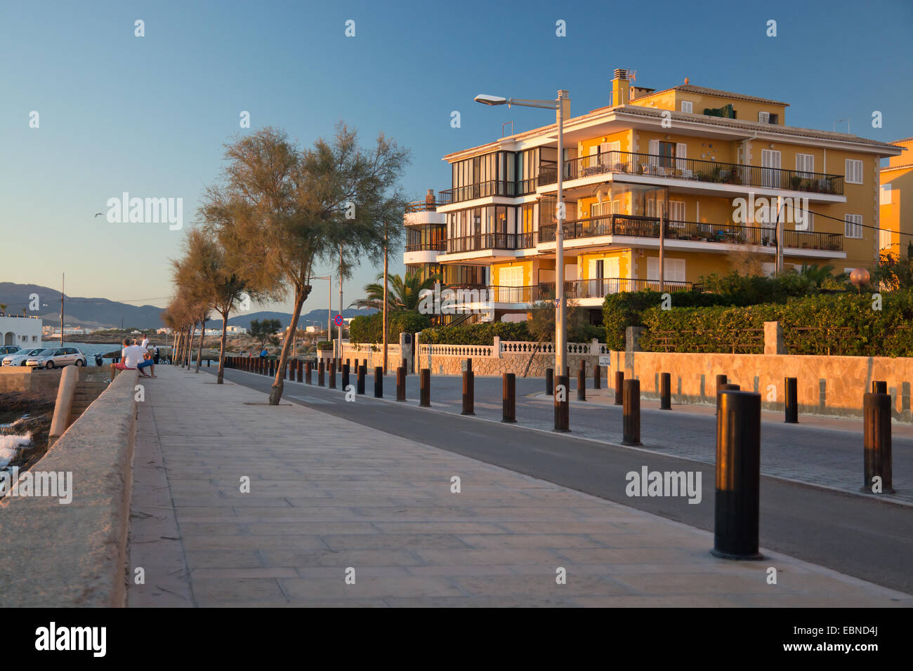Can Pastilla, Majorca, Spain - November 6 2013: Cala Estancia street ...