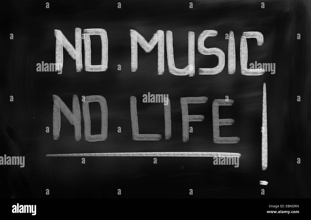 No Music No Life Concept Stock Photo - Alamy