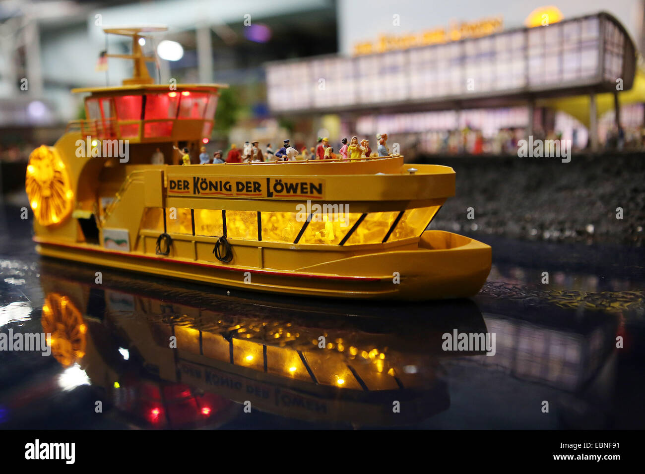 Hamburg, Germany. 03rd Dec, 2014. A miniature replica of the ferry to ...