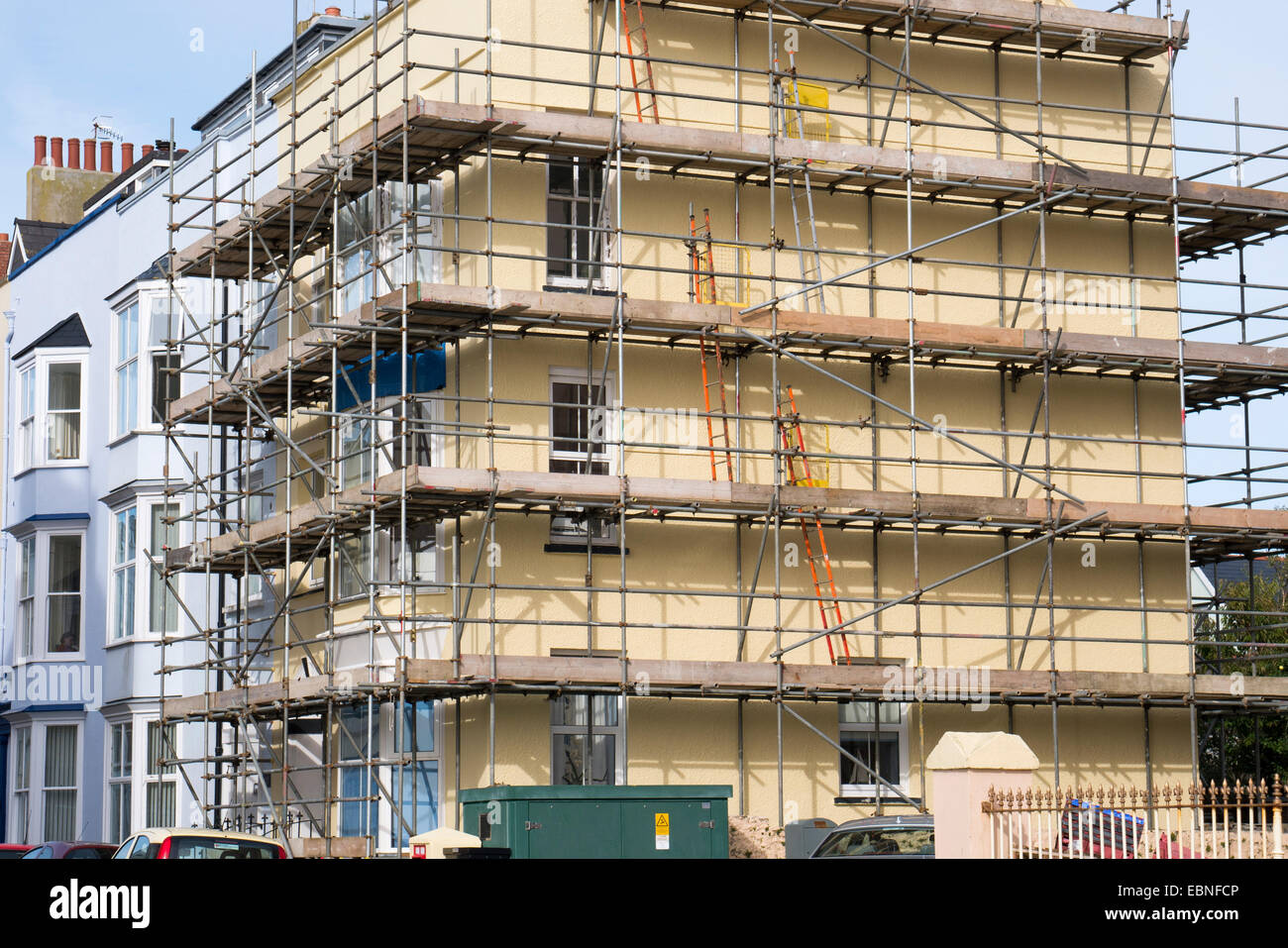 Scaffolding On Property Repair High Resolution Stock Photography and ...