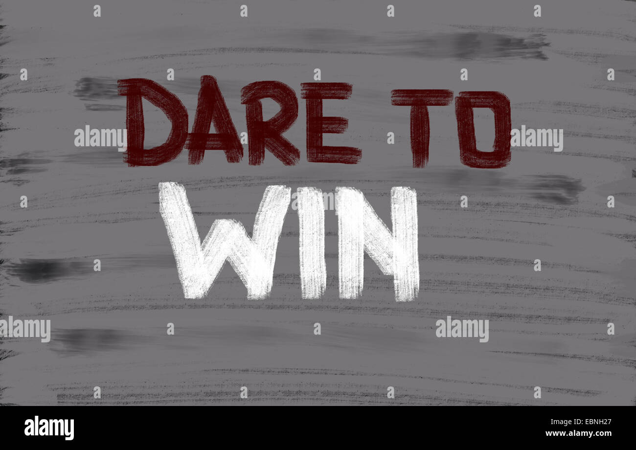 Dare To Win Concept Stock Photo - Alamy