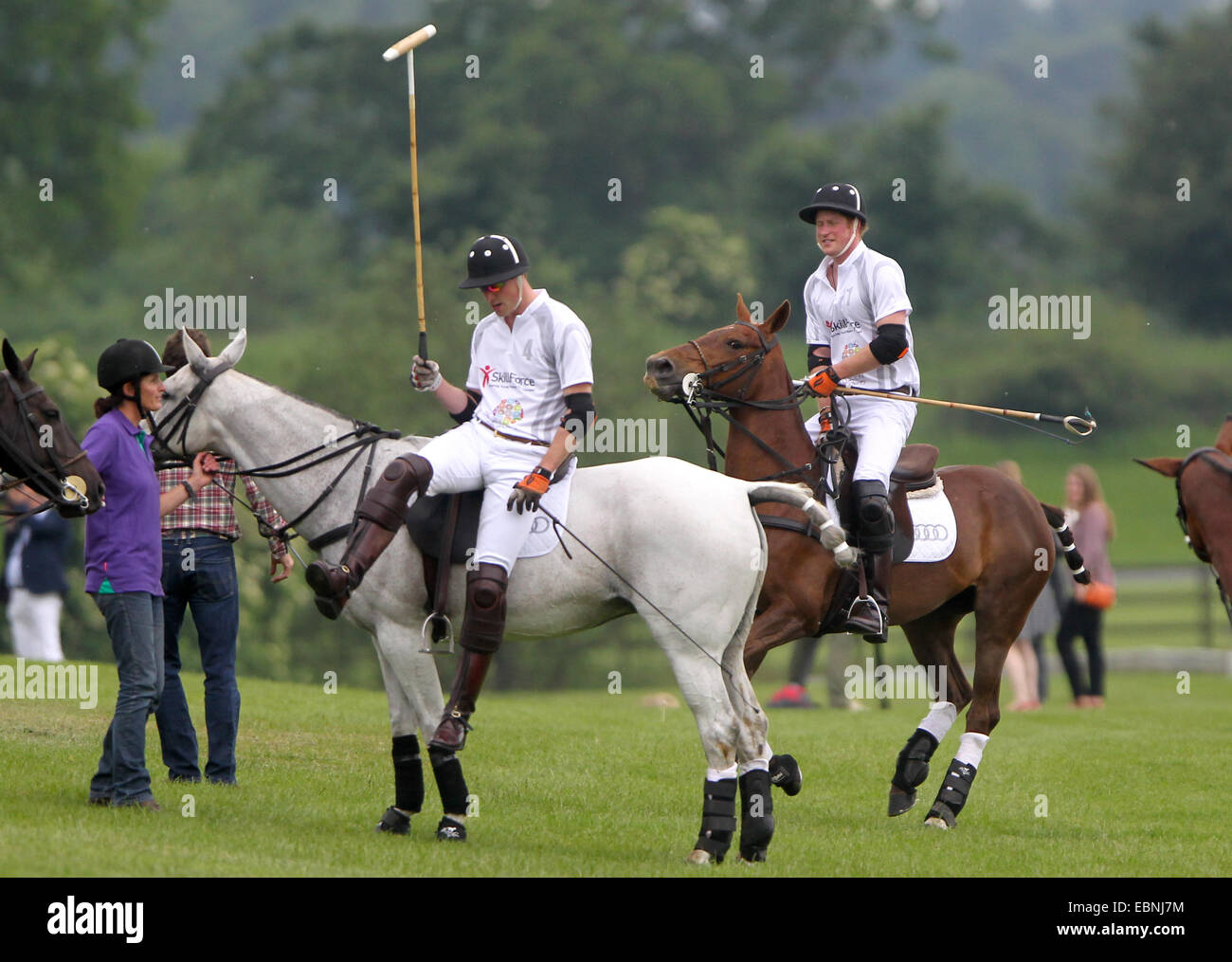 Prince Harry and Prince William play polo at Audi Challenge Featuring ...