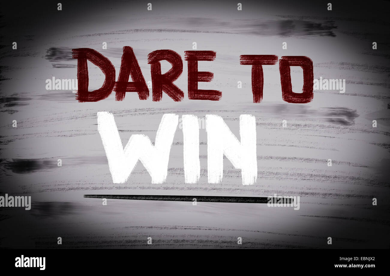 Dare To Win Concept Stock Photo - Alamy